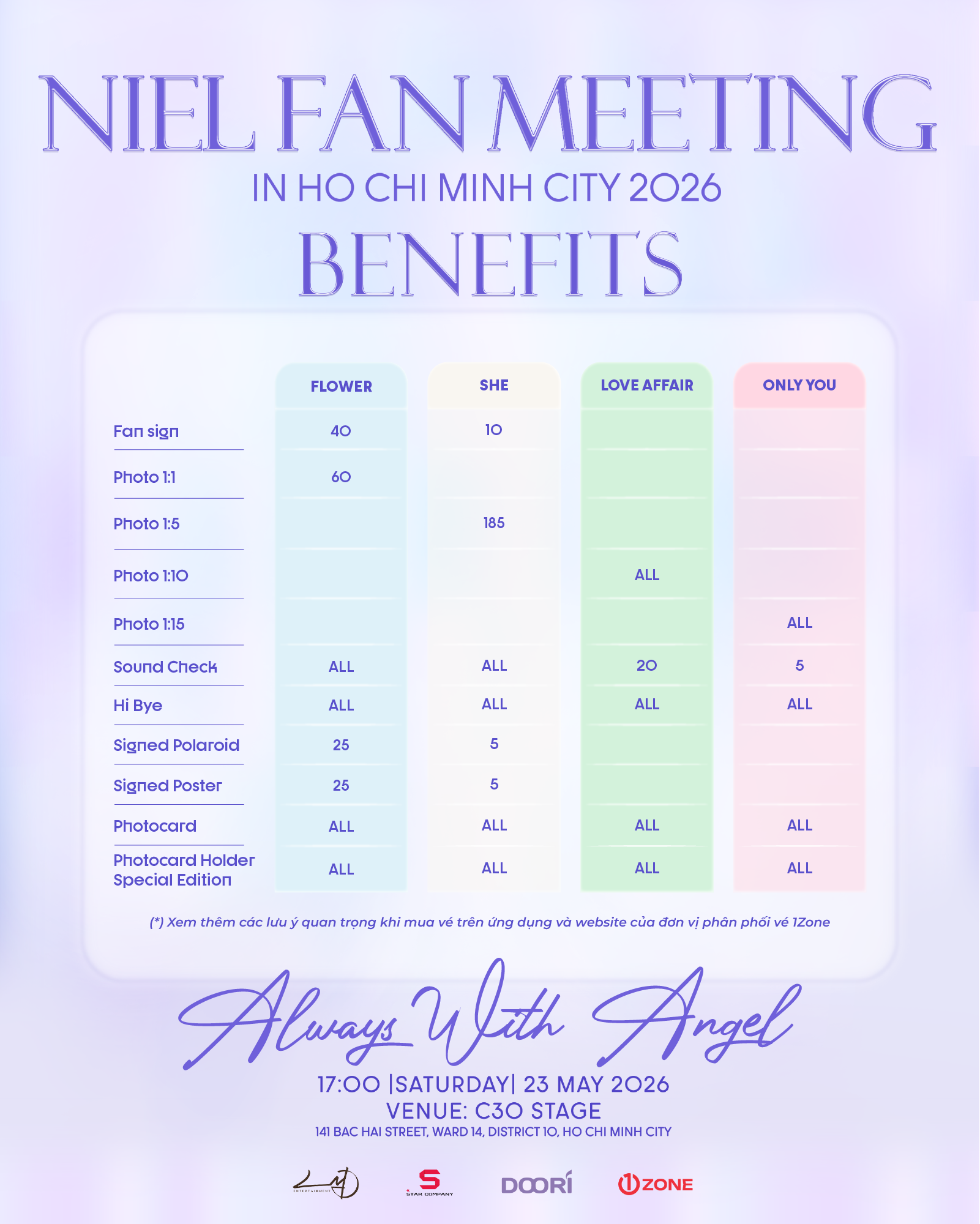 Buy ticket "Always With Angel" NIEL Fan Meeting in Ho Chi Minh City 2026